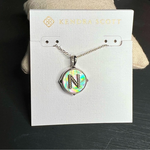 Kendra Scott | Jewelry | Nwt Kendra Scott Letter N Silver Discpendant ...